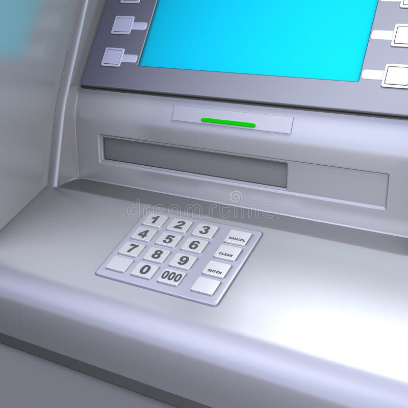 ATM machine stock illustration. Illustration of business - 4010682