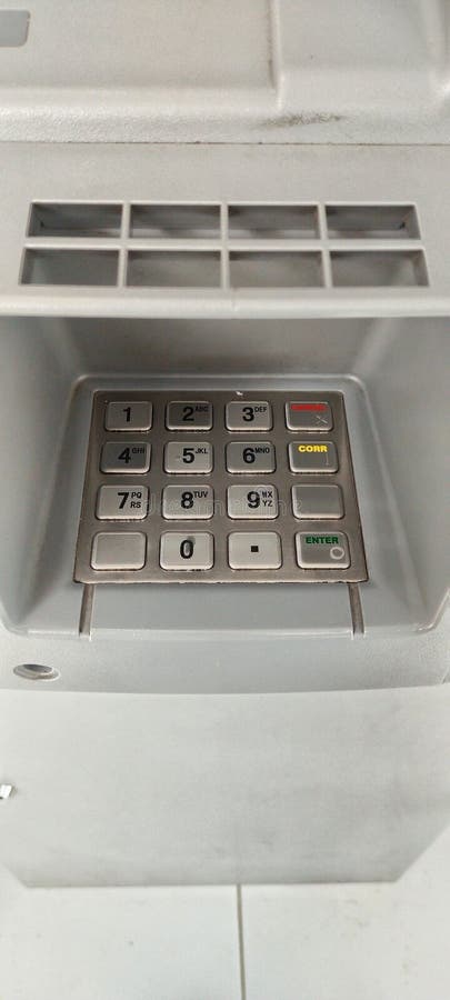 ATM Machine (automated Teller Machine) Button Stock Image - Image of ...