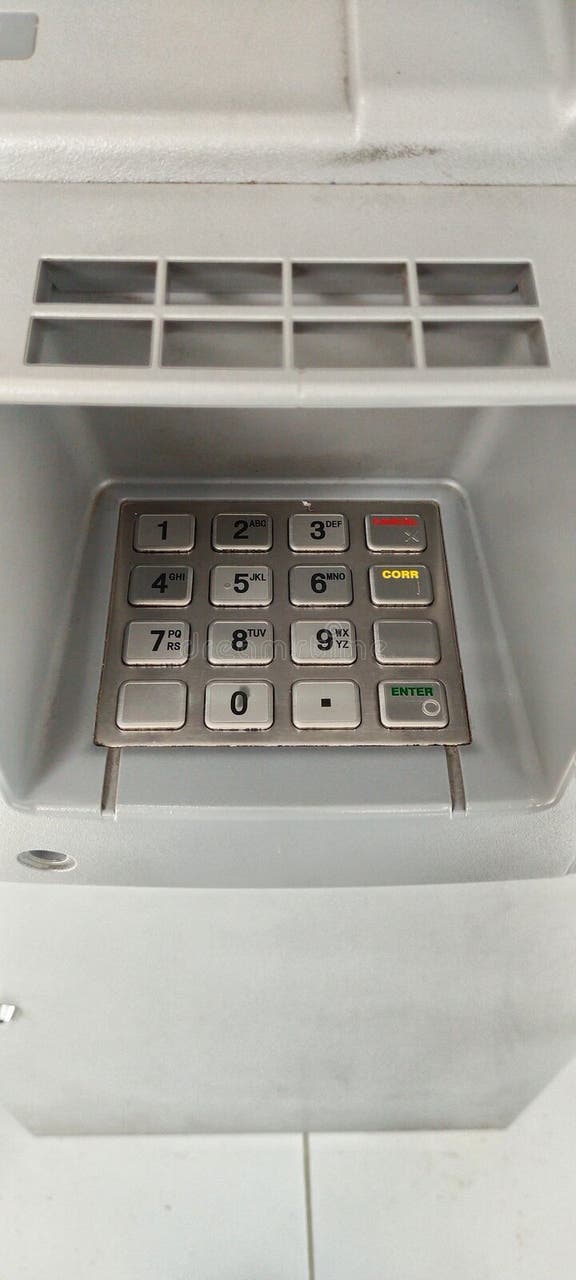 ATM Machine (automated Teller Machine) Button Stock Image - Image of ...