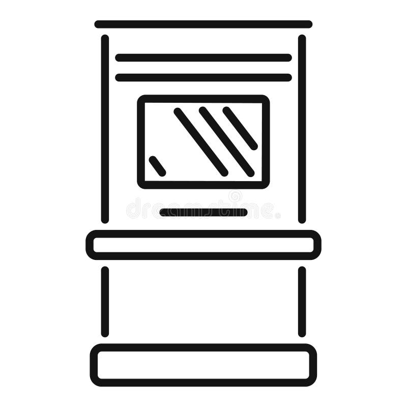 Atm Machine with Blank Screen for Banking Transactions Stock Vector ...