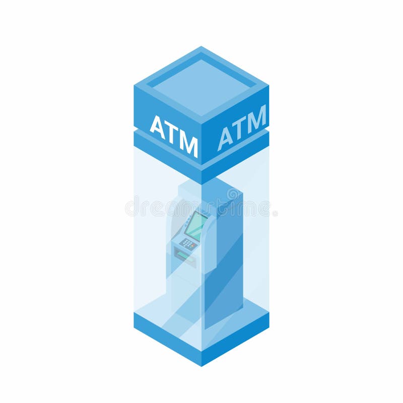 Atm Machine Box Symbol Isometric Illustration Vector Stock Illustration ...