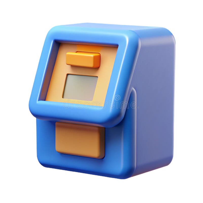 ATM Machine 3D Icon stock illustration. Illustration of electronic ...
