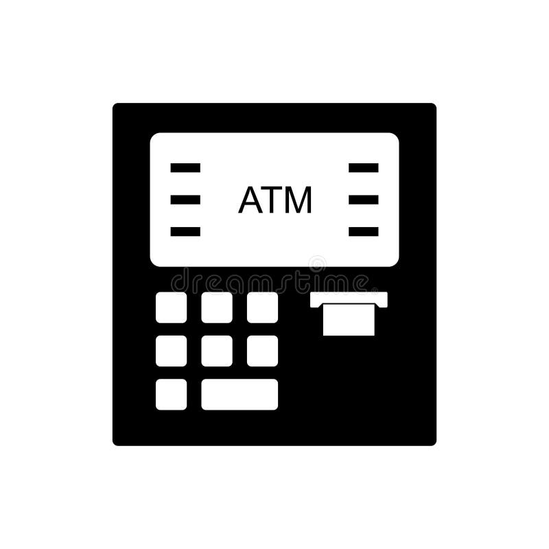 ATM machine icon stock illustration. Illustration of symbol - 322804299