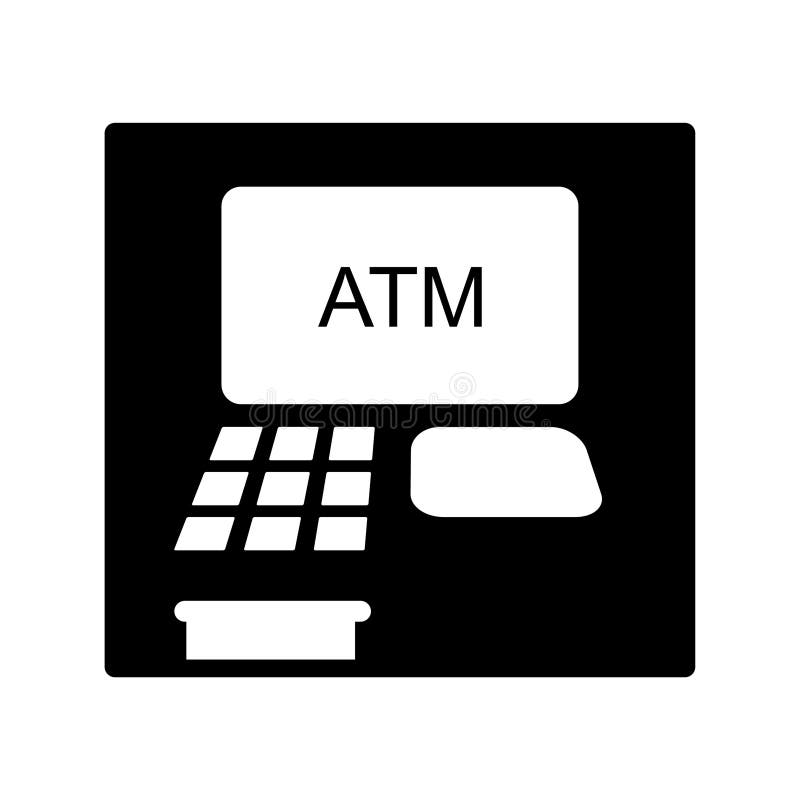 ATM machine icon stock illustration. Illustration of electronic - 322804307