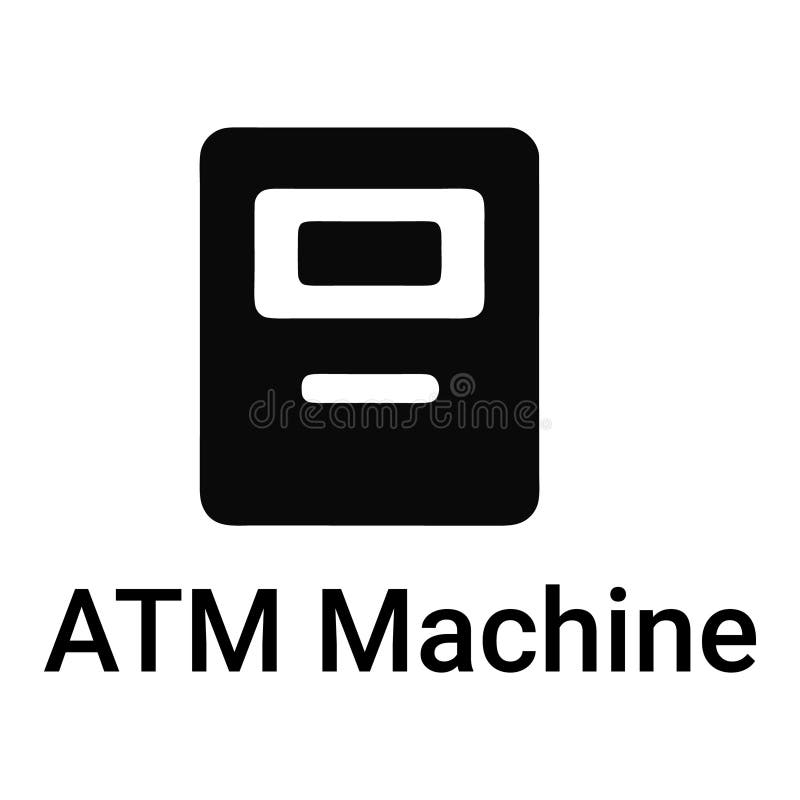 ATM Machine Icon – Flat Vector Financial Symbol of Automated Teller ...