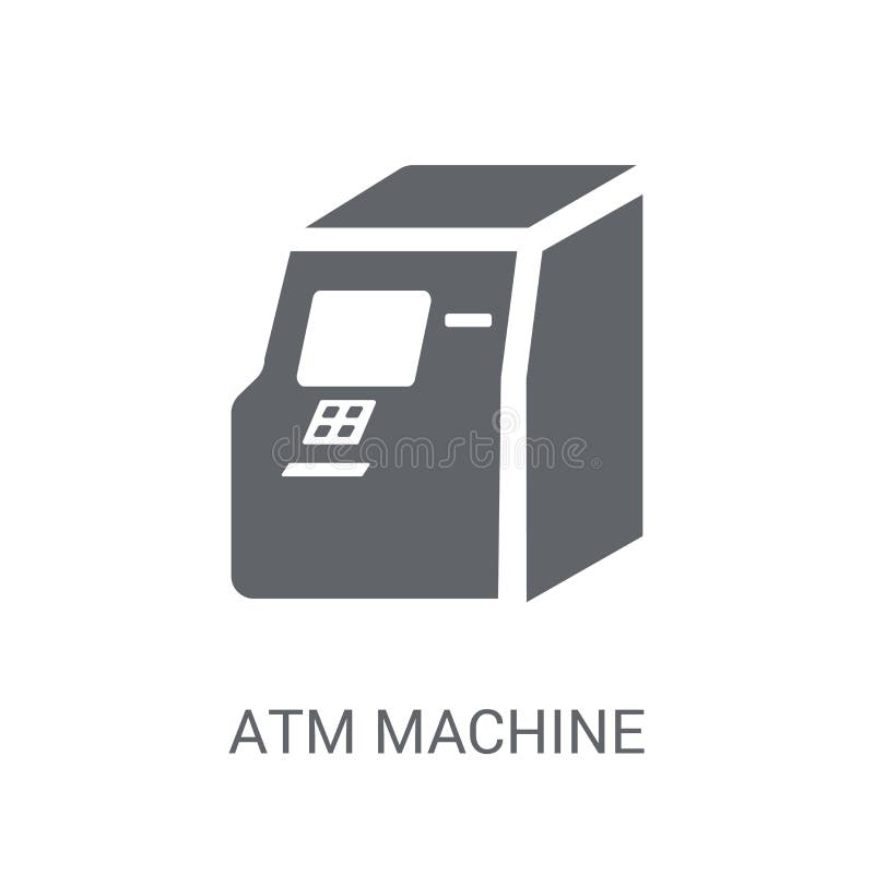 Atm Machine Icon. Trendy Atm Machine Logo Concept on White Background ...