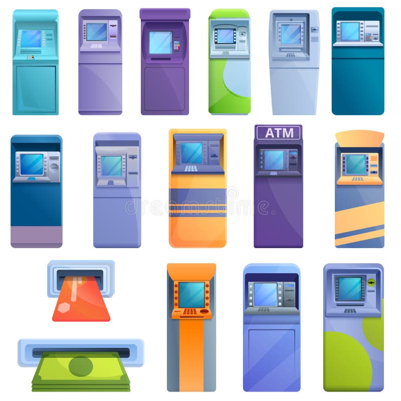 Cartoon ATM Machine stock vector. Illustration of mascot - 116148702