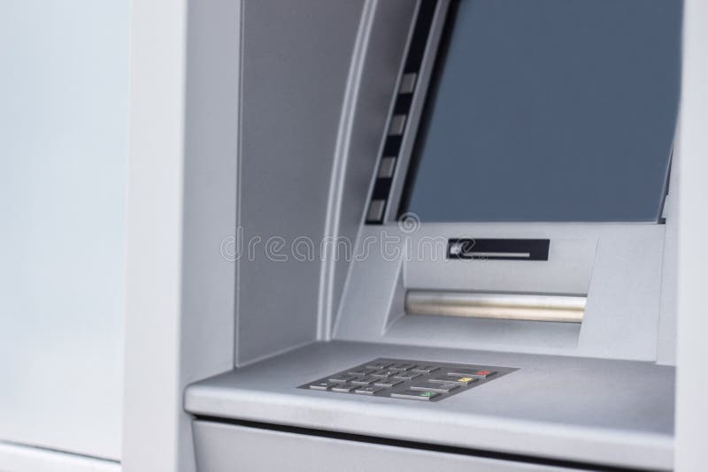 ATM Machine. Identification Number and Screen on ATM Stock Image ...