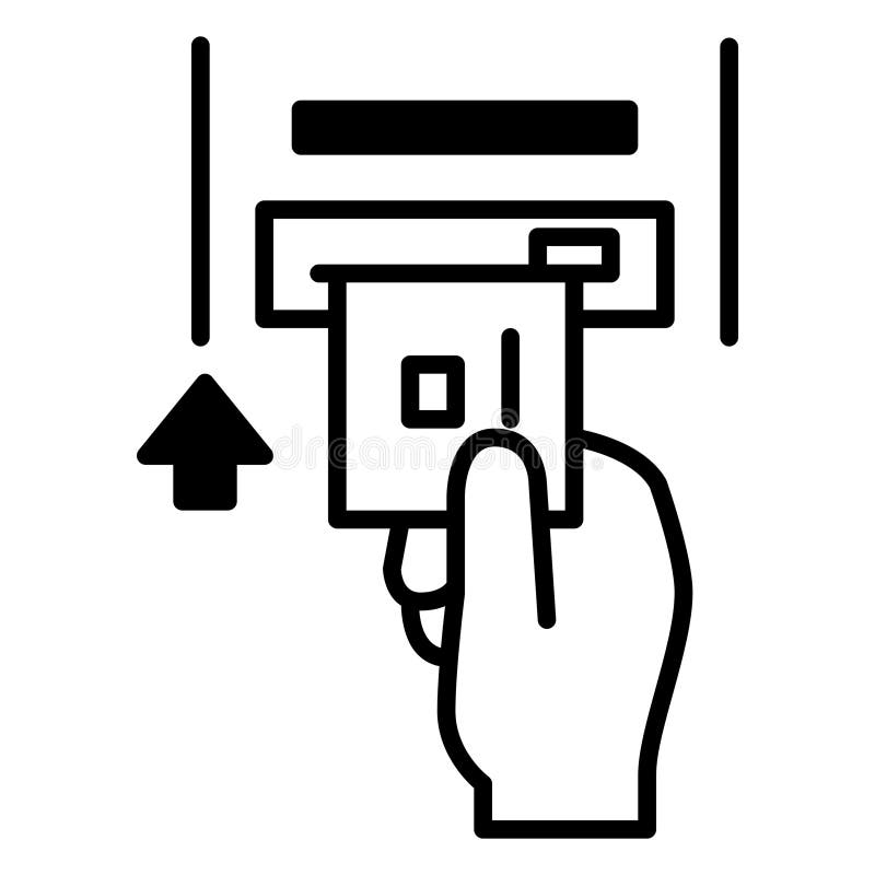 Automatic Teller Machine stock vector. Illustration of calligraphy ...