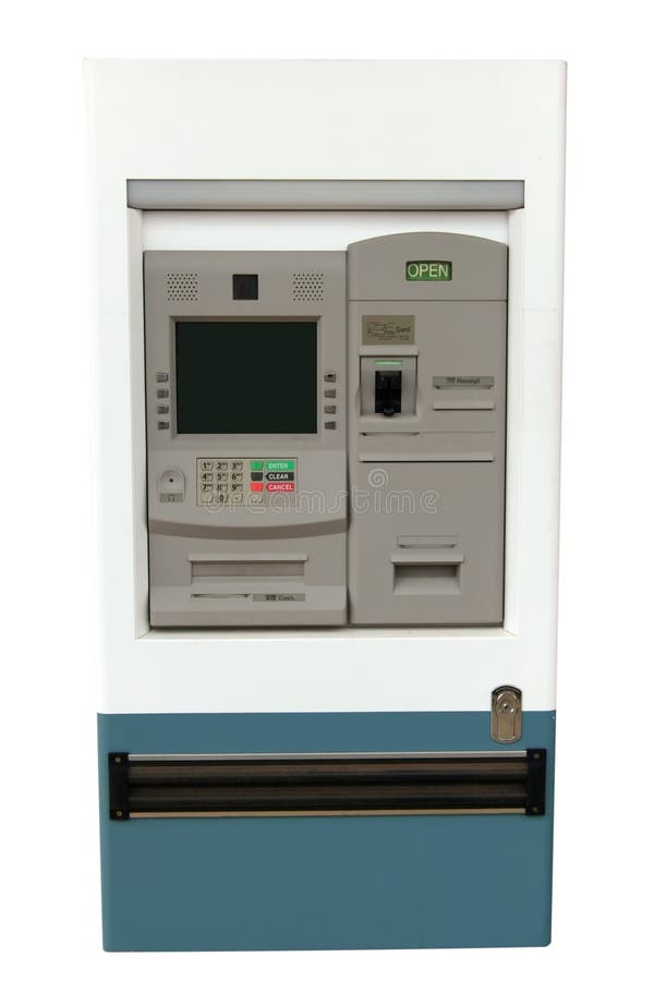 ATM machine - Isolated stock photo. Image of automated - 1371798