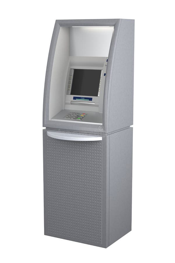 Atm Machine Isolated on White Stock Illustration - Illustration of ...