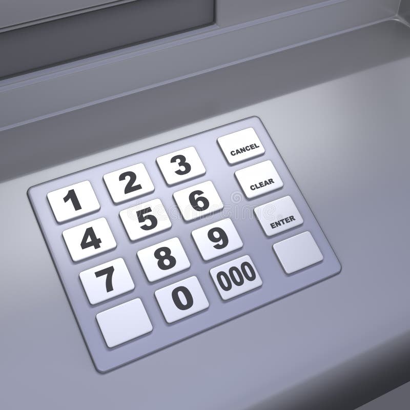 ATM machine keyboard stock photo. Image of bancomat, card - 4519028