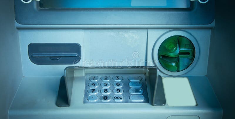 ATM Machine with Keypad and Buttons Stock Photo - Image of debit ...