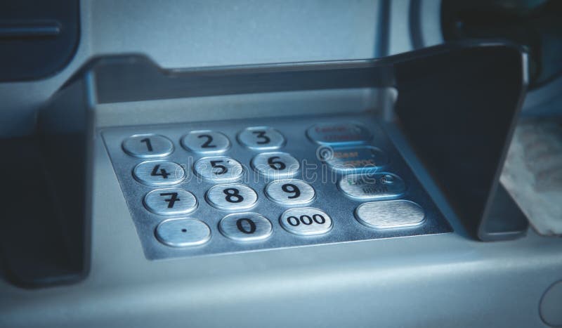 ATM Machine with Keypad and Buttons Stock Image - Image of bank ...