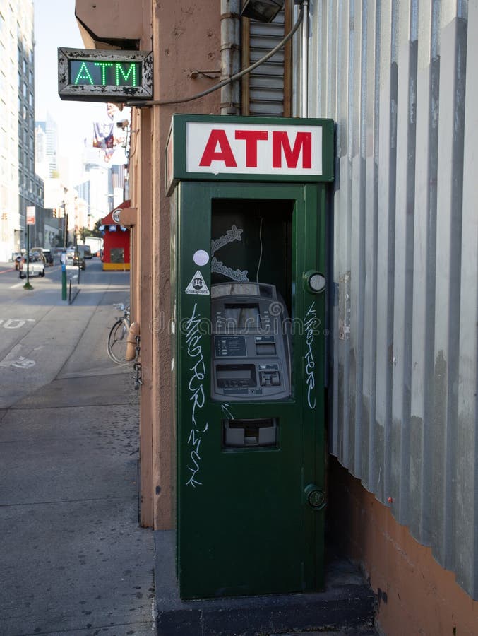 A Atm Machine in New York City Editorial Image - Image of building ...