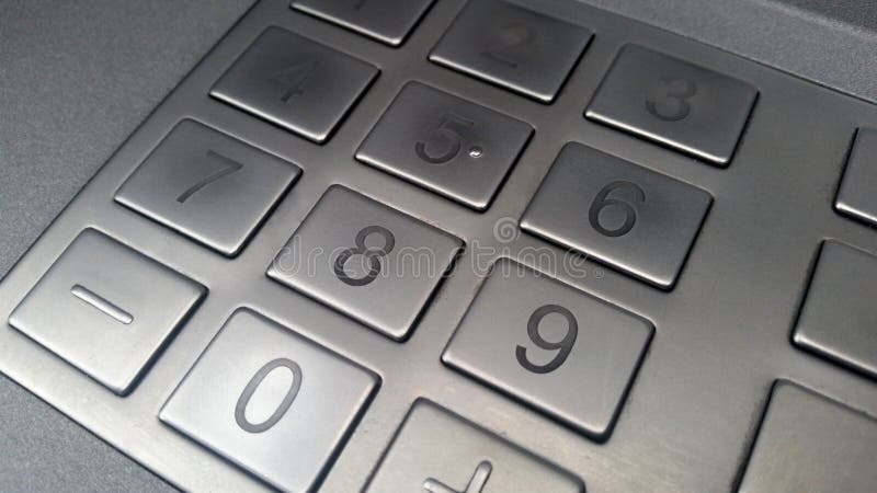 ATM Machine Pin Pad - Extreme Close Up, Payment or Money Withdrawal ...