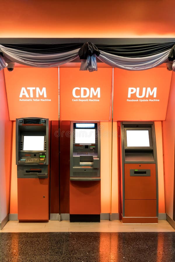 ATM Machine. the Station Automatic Machines Stock Image - Image of ...