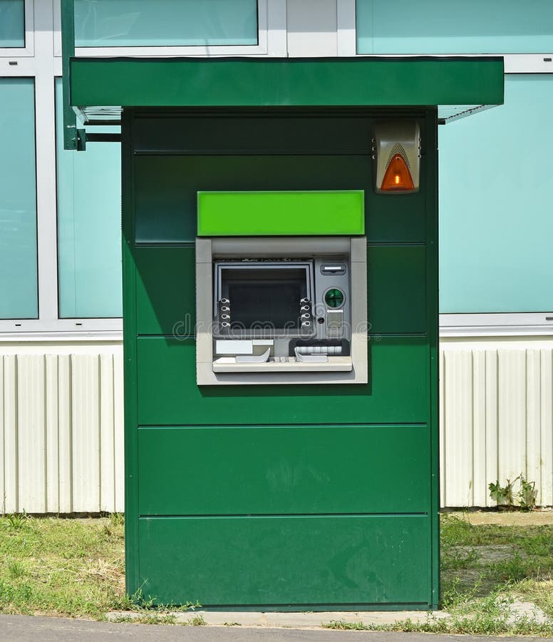 ATM machine - front view stock photo. Image of card, money - 18509068