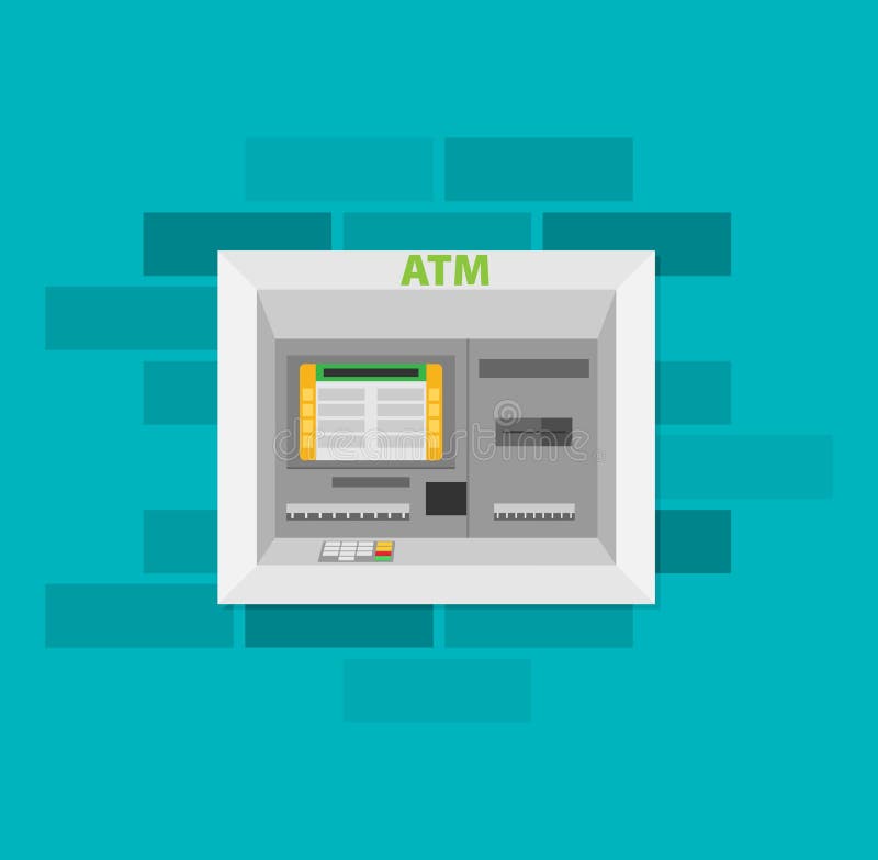 ATM Machine - Vector Illustration Stock Vector - Illustration of dollar ...