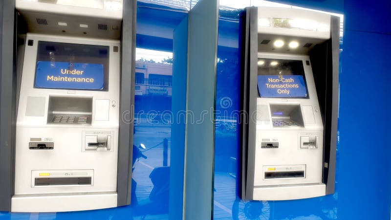 ATM Machines with No Cash Available. Editorial Photo - Image of person ...