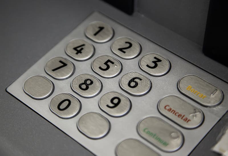 ATM buttons stock photo. Image of business, icon, entry - 183887554