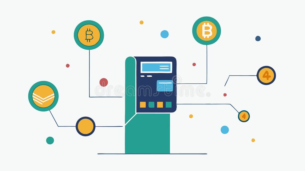 ATM Network Display an Overview Infographicstyle Representation of a ...