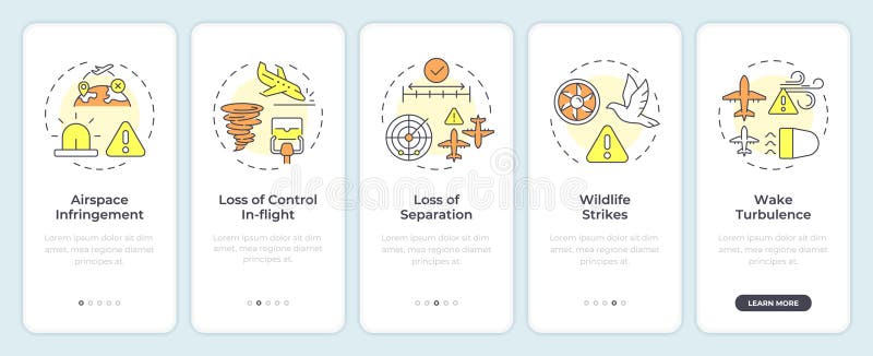 ATM Operational Issues Onboarding Mobile App Screen Stock Vector ...