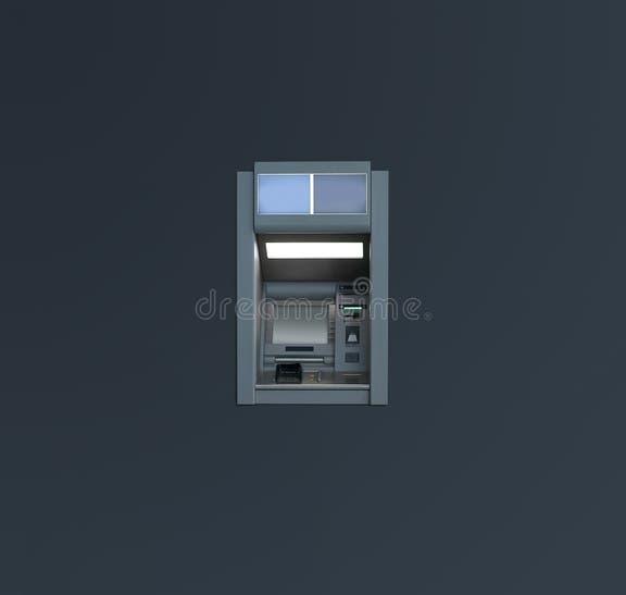 Atm over grey background stock image. Image of digital - 22022399