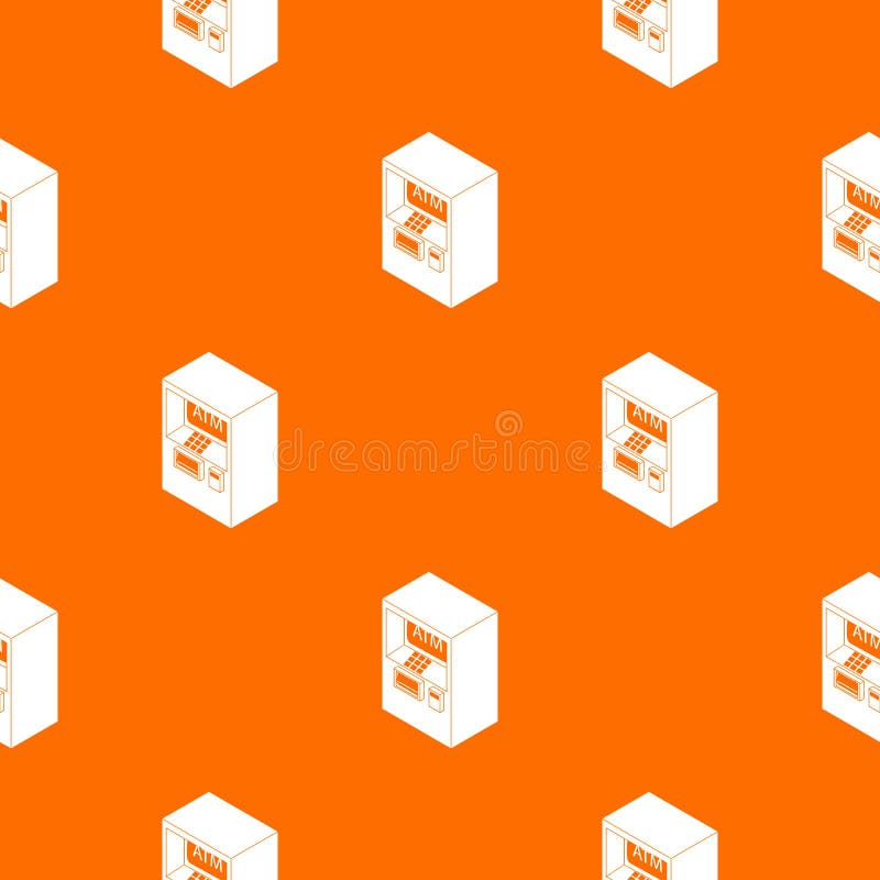 Atm pattern vector orange stock vector. Illustration of card - 154724309
