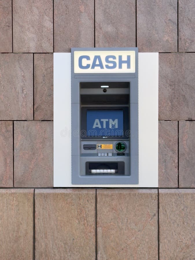 An ATM ready to serve stock illustration. Illustration of banking ...