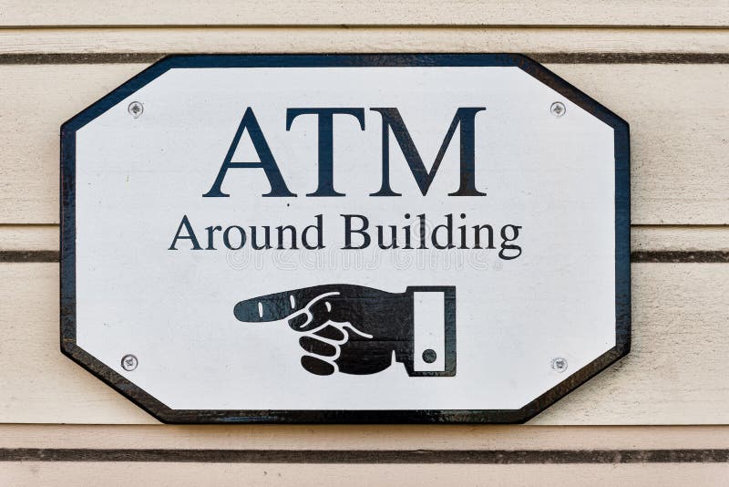 ATM sign stock photo. Image of wall, banking, business - 29057504