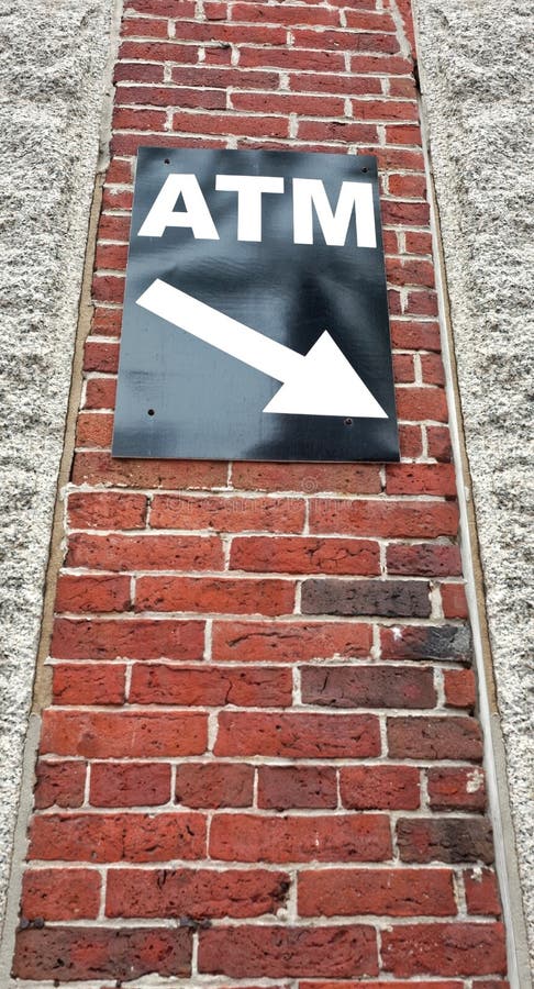 ATM Sign stock image. Image of finance, sign, bank, vertical - 95097577