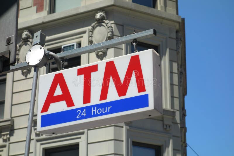 24 hour atm stock photo. Image of closeup, secure, charge - 13645502
