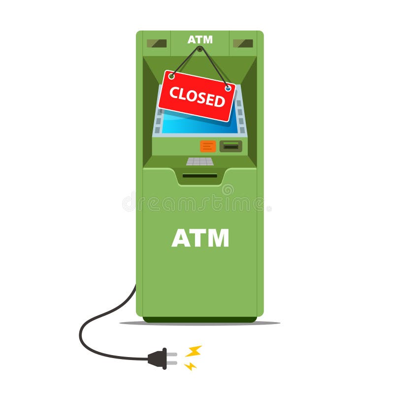 Atm Closure Signs Broken Atm Vector Images (over 240)