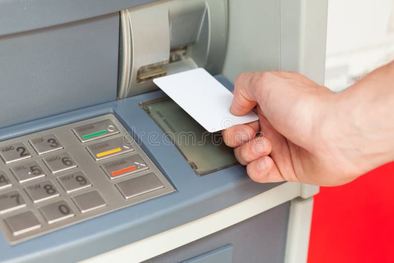 ATM system stock photo. Image of input, adult, card, holding - 36268840