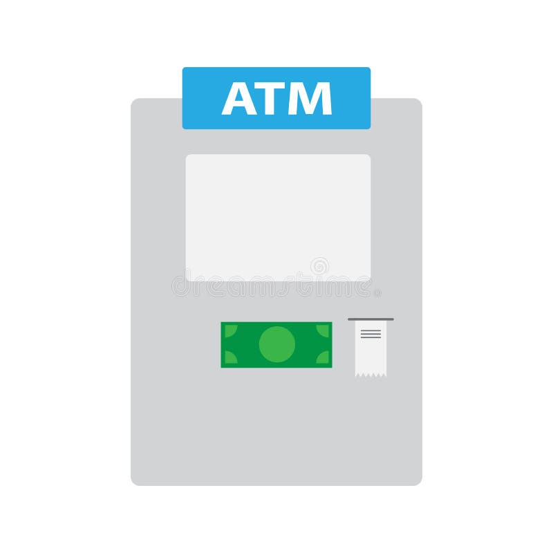 Atm, Teller Machine Ilustration Design. Atm, Teller Machine Icon Stock ...