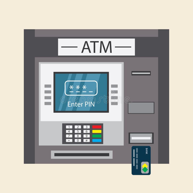 ATM Teller Machine,isolated on White Background Stock Vector ... ATM Teller Machine,isolated on White Background Stock Vector ...