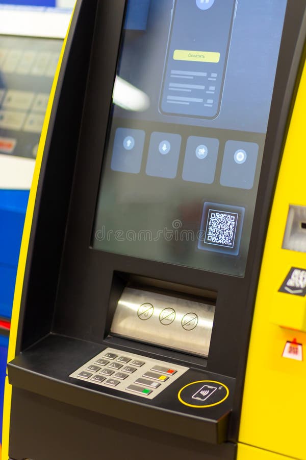 ATM Terminal Display and Buttons Close Up Stock Image - Image of ...