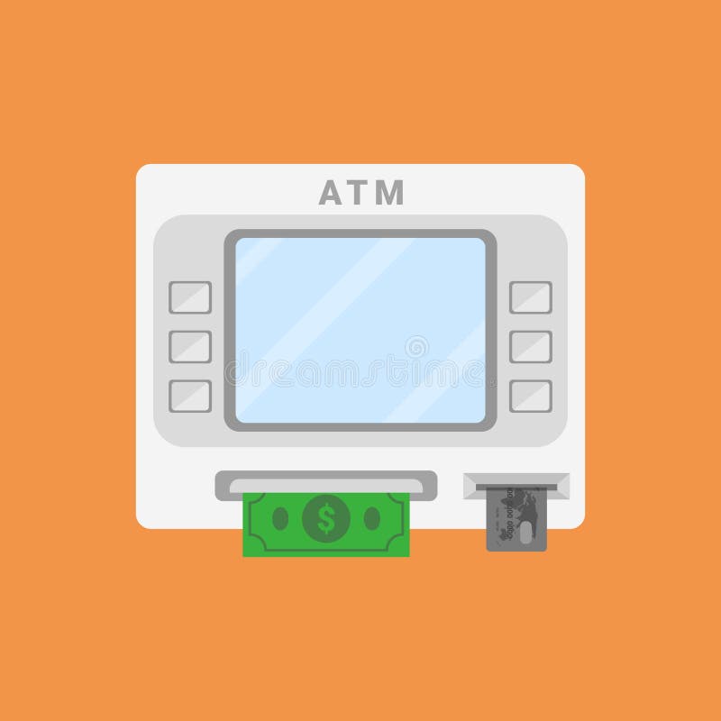 ATM terminal stock vector. Illustration of financial - 130535042