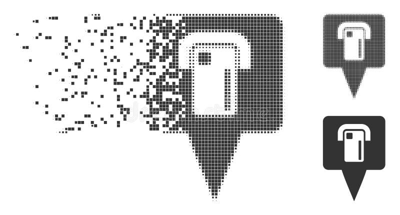 ATM Terminal Map Pointer Shredded Pixel Halftone Icon Stock Vector ... ATM Terminal Map Pointer Shredded Pixel Halftone Icon Stock Vector ...