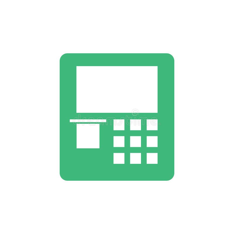 Atm Vector Icon Logo Design Stock Vector - Illustration of cashpoint ...