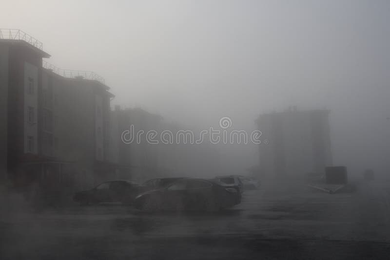 Atmosfeer Van De Smog De Mist Vervuilde Lucht Stock Afbeelding - Image ...