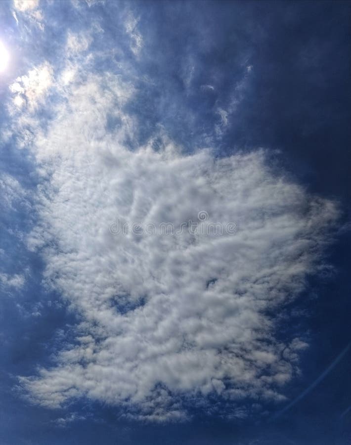 Atmosphere in the Afternoon, White Clouds in the Blue Sky, Indonesia ...