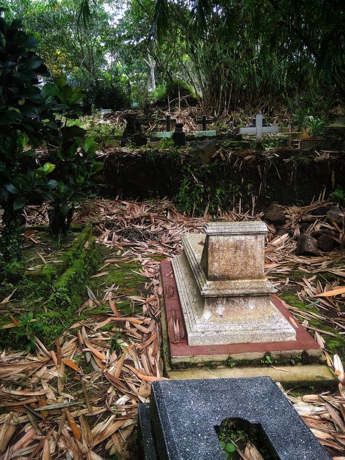 The Atmosphere of a Common Grave in the Village Stock Photo - Image of ...