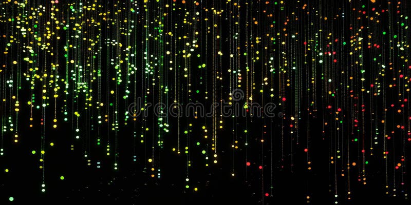 Atmosphere with Digital Rain Effect and Colorful Particles for a ...
