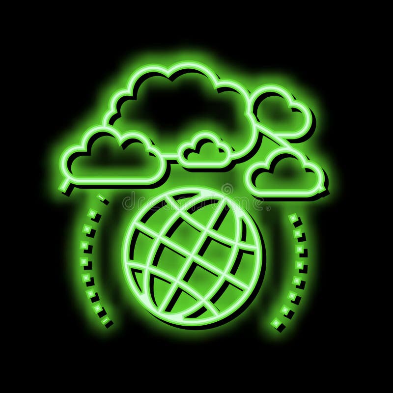 Atmosphere Ecosystem Neon Glow Icon Illustration Stock Vector ...