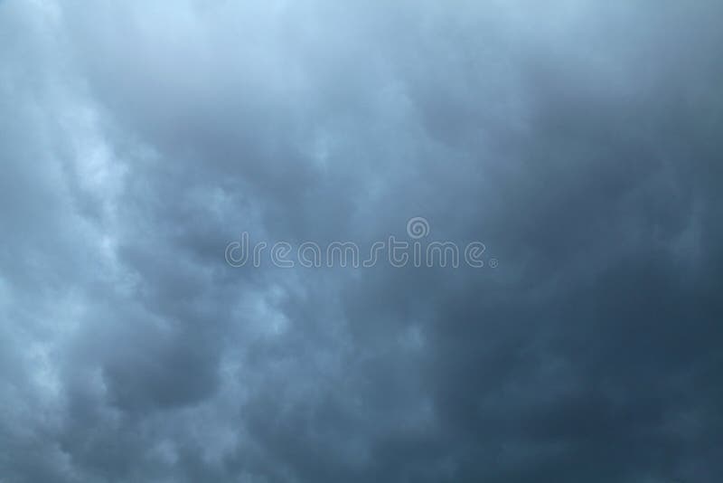 Atmosphere and Formation of Rain. Low Hanging Clouds with Rain on the ...