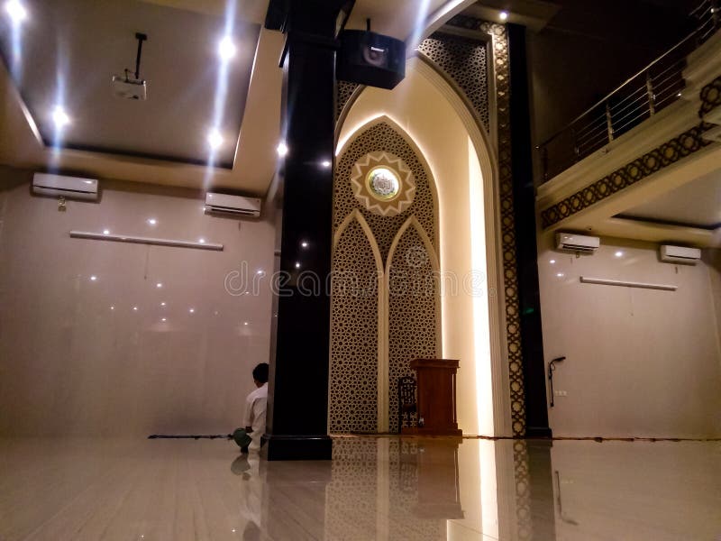 The Atmosphere Inside the Mosque is so Quiet Editorial Stock Image ...