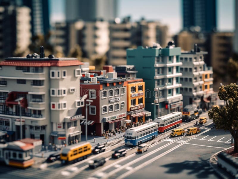 A Miniature City with Several Storey Buildings Facing the Main Road Was ...