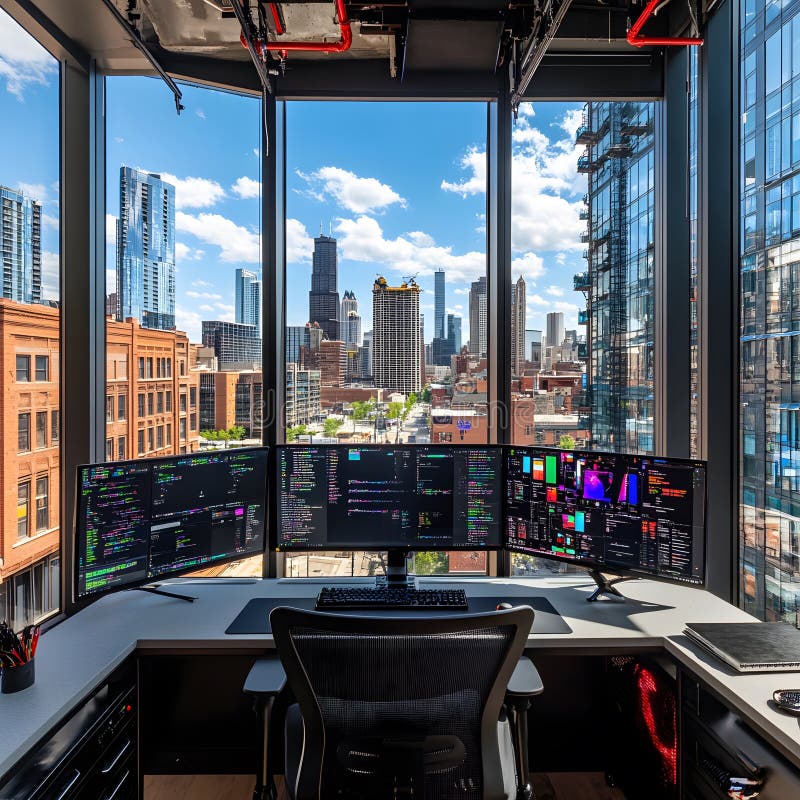 The Atmosphere is Modern and Focused Stock Image - Image of city ...